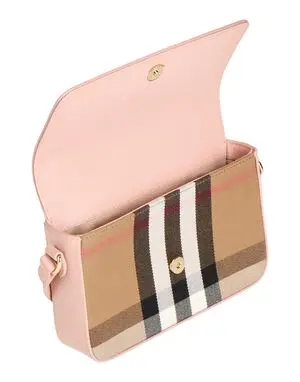 Burberry Textile Fiber Crossbody Bag - Pink
