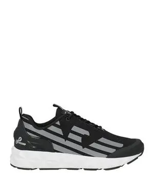 EA7 Sneakers Size Textile Fibers, Rubber - Black