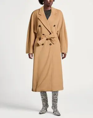 Roberto Cavalli Wool Blend Double-breasted Belted Coat