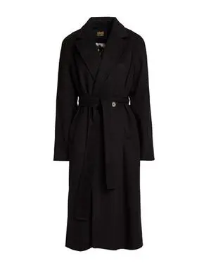 Roberto Cavalli Light Wool Blend Belted Coat - Black