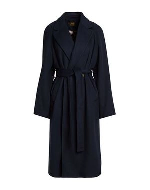 Roberto Cavalli Belted Wool Blend Coat - Blue