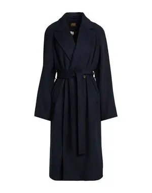 Roberto Cavalli Belted Wool Blend Coat - Midnight Blue