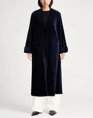 FORTE_FORTE Single-breasted Corduroy Coat - Blue