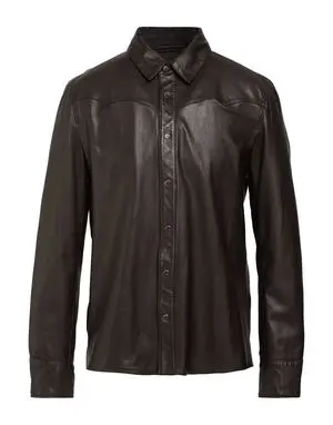 John Varvatos Shirt Dark Size Sheepskin