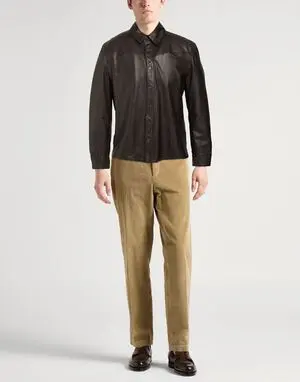 John Varvatos Shirt Dark Size Sheepskin