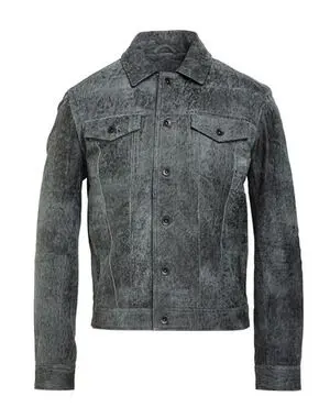 John Varvatos Jacket Charcoal Size Sheepskin - Grey