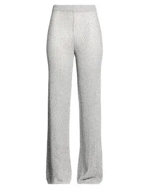 VICOLO Pants Burgundy Size Viscose, Metallic Fiber - Silver