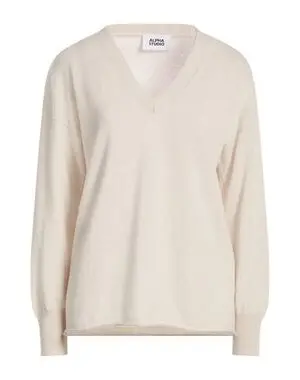 Alpha Studio Sweater Size Wool, Cashmere - Beige