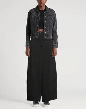 Masnada Maxi Skirt In Cotton With Satin And Two-tone Detailing