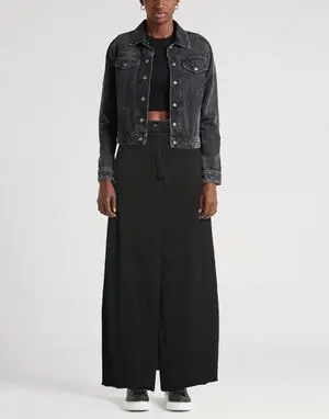 Masnada Maxi Skirt In Cotton With Satin And Two-tone Detailing