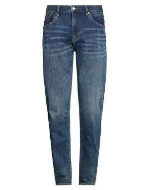 Armani Exchange Tapered Fit Jeans In Dark Wash Denim
