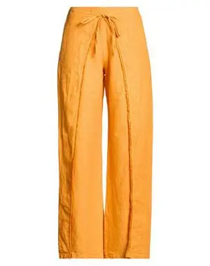 120% Lino Pants Size Linen - Orange