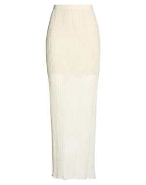 ALYSI Virgin Wool And Silk Maxi Skirt - Ivory