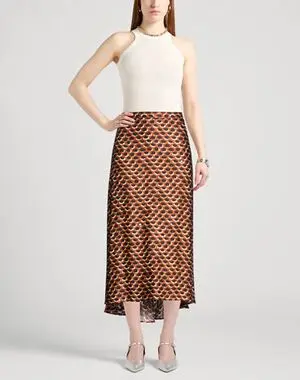 OTTOD'AME Caring Midi Skirt Rust Size Viscose