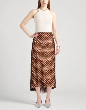 OTTOD'AME Multicolor Viscose Midi Skirt