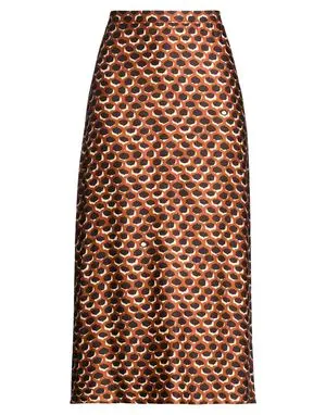 OTTOD'AME Multicolor Viscose Midi Skirt