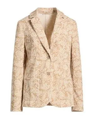 PUROTATTO Blazer Khaki Size Polyester, Polyamide, Elastane - Beige