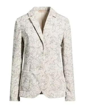 PUROTATTO Blazer Khaki Size Polyester, Polyamide, Elastane - Grey