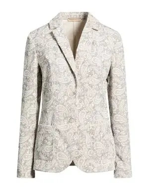 PUROTATTO Blazer Khaki Size Polyester, Polyamide, Elastane - Grey