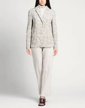 PUROTATTO Blazer Khaki Size Polyester, Polyamide, Elastane - Grey