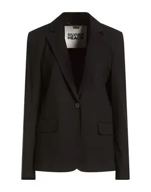 SILVIAN HEACH Blazer Size Polyester, Viscose, Elastane - Black