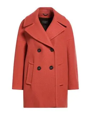 Cinzia Rocca Icons Coat Coral Size Virgin Wool, Polyamide - Red