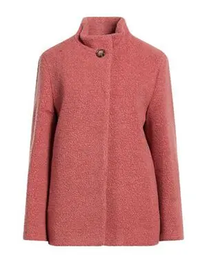 Cinzia Rocca Icons Coat Coral Size Wool, Polyamide, Polyester - Red