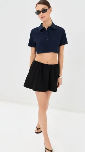 Wardrobe.NYC Crop Polo Top