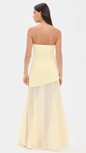 Endless Rose Strapless Combined Godet Dress