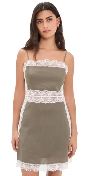 Staud Amalina Linen Mini Dress