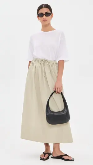 PISTOLA Noelle Poplin Maxi Skirt