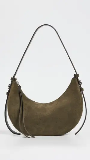 Tory Burch Romy Suede Half Moon Bag