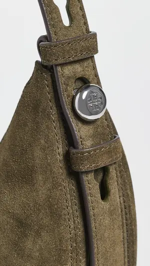Tory Burch Romy Suede Half Moon Bag