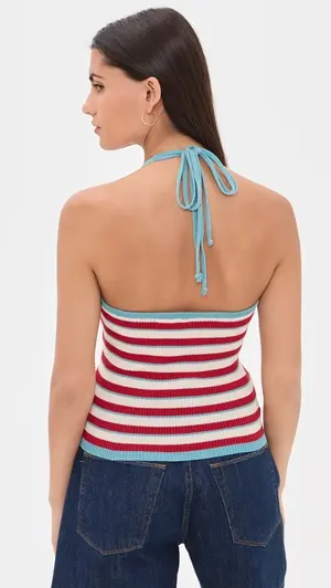 BAILEY ROSE Striped Halter Top