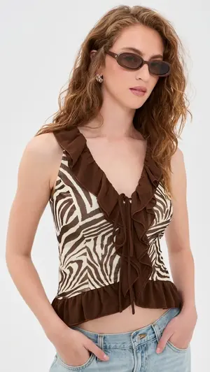 BAILEY ROSE Zebra Blouse