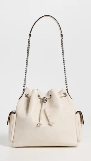 Tory Burch Charlie Quilted Drawstring Shoulder Bag