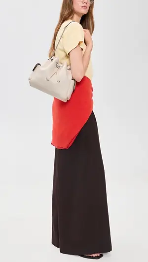 Tory Burch Charlie Quilted Drawstring Shoulder Bag