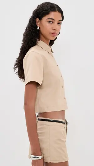 Lioness Solstice Shirt Classic Collared Cotton Twill