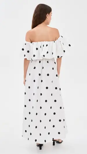 Susana Monaco Polka-dot Poplin Dress