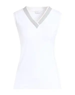 Peserico Top Size Cotton, Silk, Elastane - White