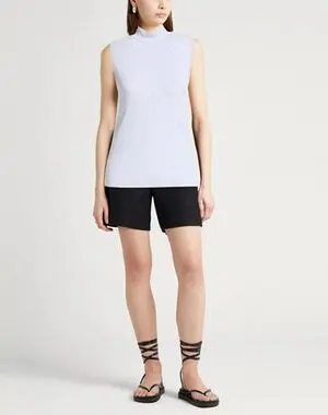 Peserico Sleeveless Turtleneck T-shirt In Light Cotton Elastane