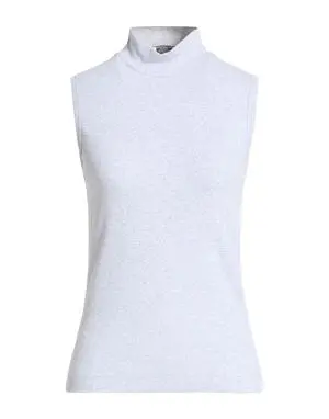 Peserico Sleeveless Turtleneck T-shirt In Light Cotton Elastane