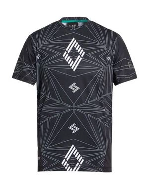 EA7 Recycled Polyester Blend Printed T-shirt - Black