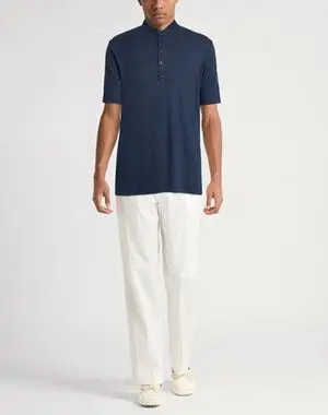 LARDINI T-shirt Light Brown Size Linen - Navy