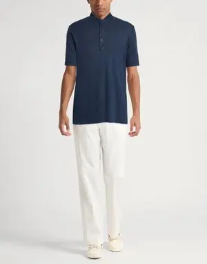 LARDINI T-shirt Light Brown Size Linen - Navy