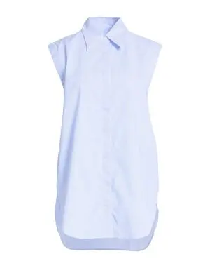 MOORER Shirt Azure Size Cotton, Elastane