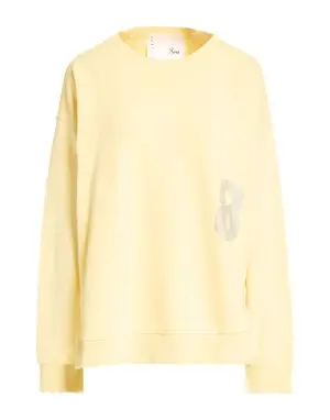 8PM Apricot Cotton Sweatshirt With Appliqués And Crystals - Yellow