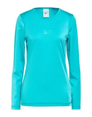 REEBOK Botter X T-shirt Turquoise Size Polyacrylic, Elastane