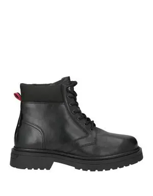 Tommy Hilfiger Leather And Textile Combat Boots