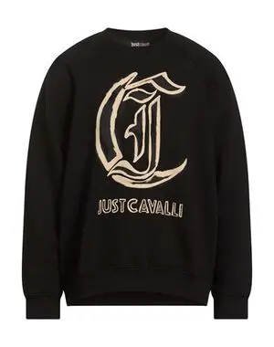 Just Cavalli Sweatshirt Military Size Cotton - Black